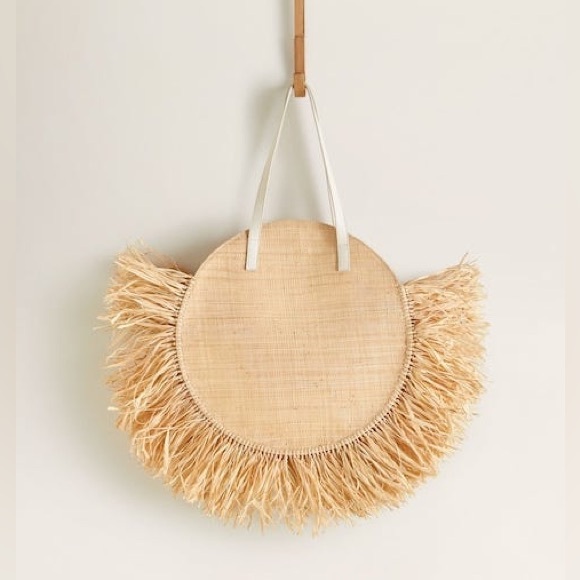 Mango | Bags | New Mango Straw Fringe Raffia Beach Tote Bag | Poshmark